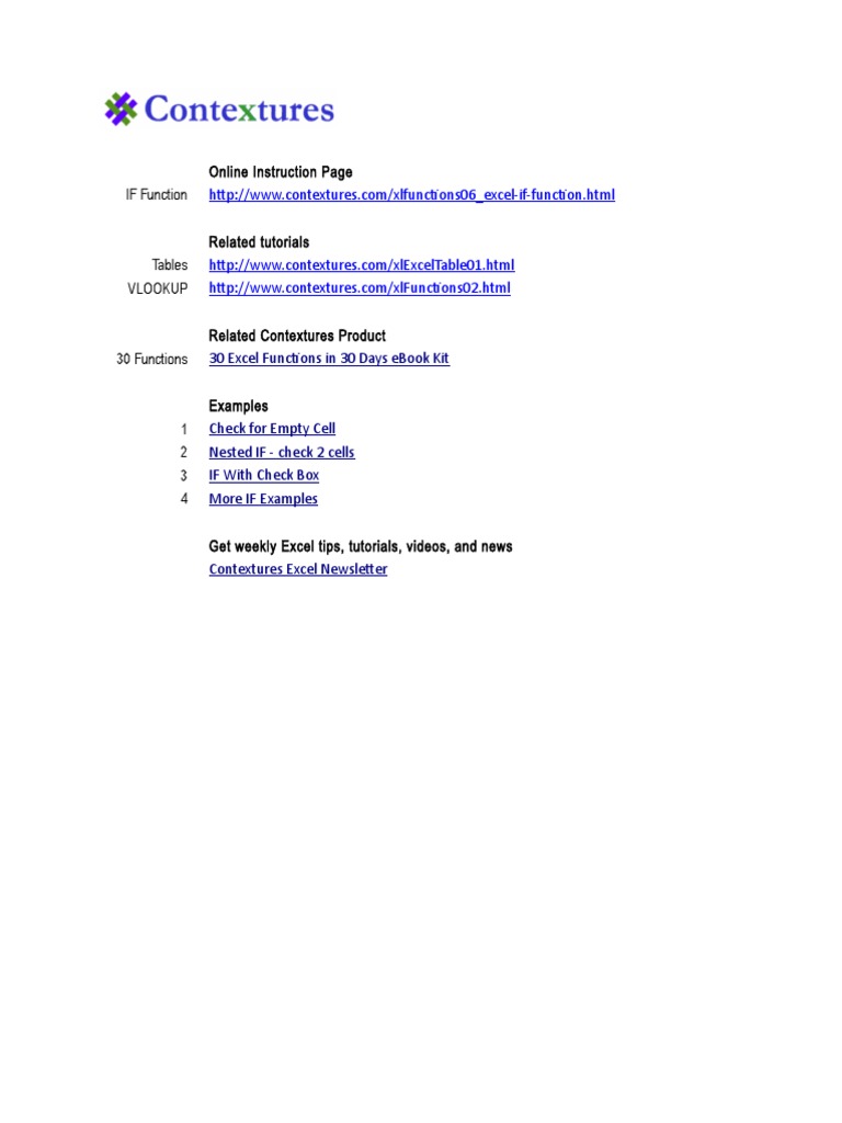 If Examples | PDF | Microsoft Excel | Information Retrieval