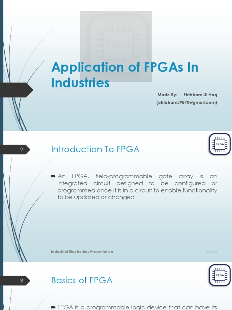 Application of FPGAs in Industries | PDF | Field Programmable Gate ...