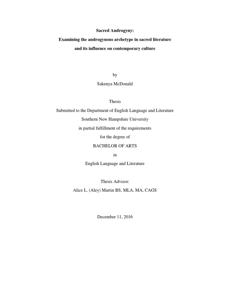 Sacred Androgyny: Examining The Androgynous Archetype in Sacred ...