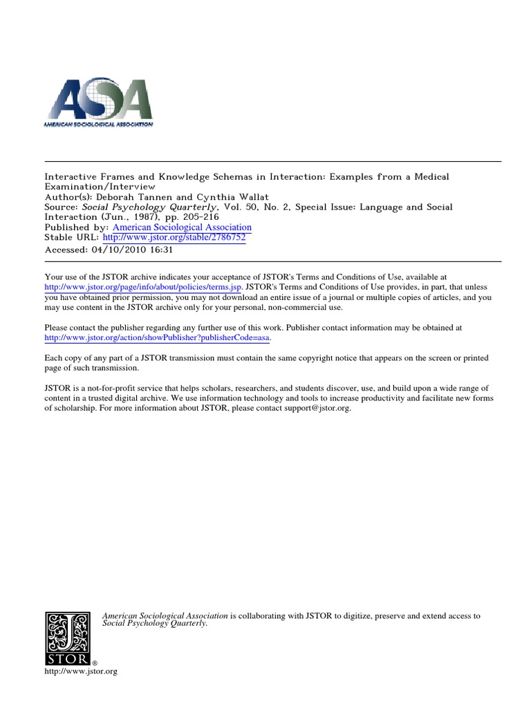 Interactive Frames | PDF | Schema (Psychology) | Social Science