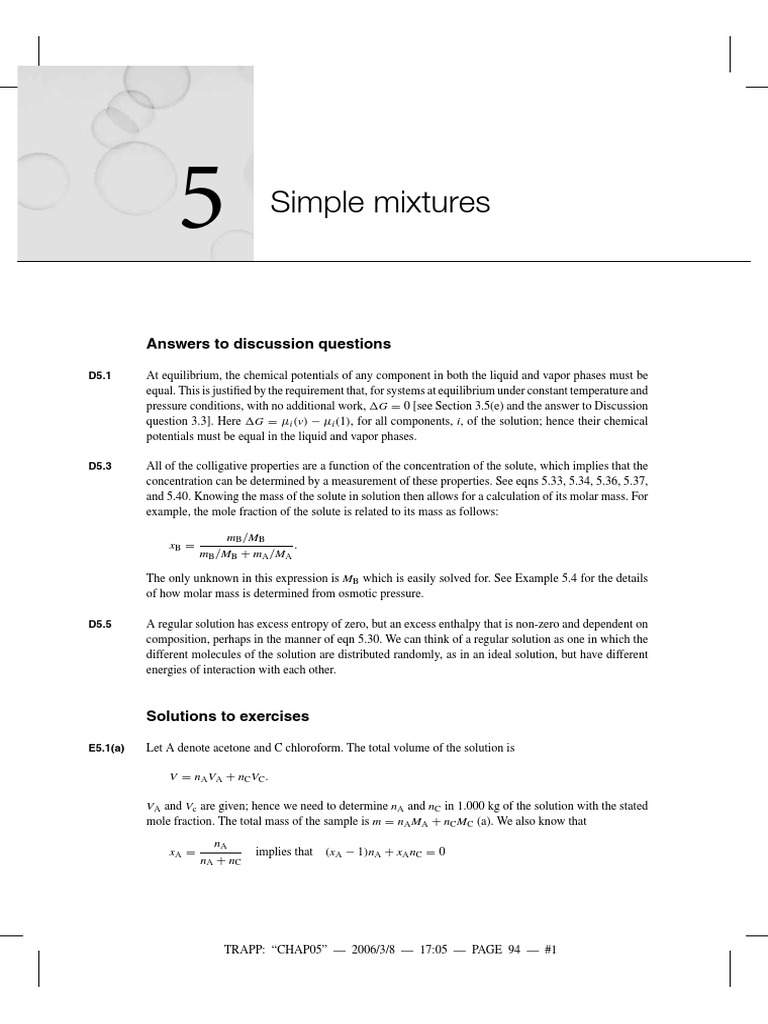 05 Atkins Chap05 | PDF | Thermodynamics | Materials Science