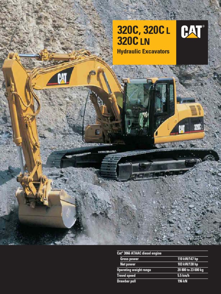 Specification of Cat 320c | PDF | Engines | Mechanical Engineering