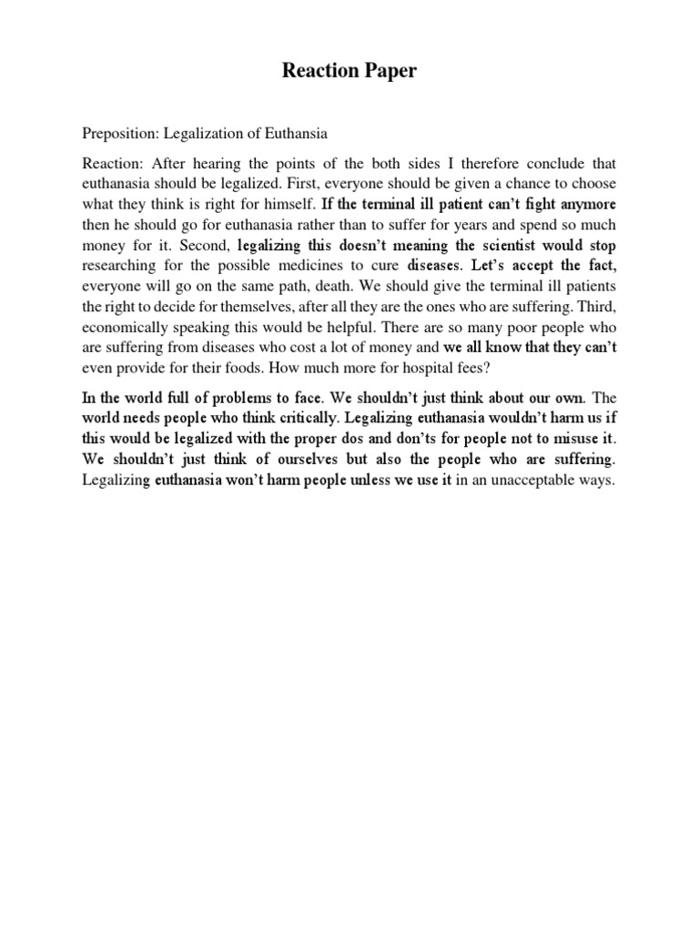 Reaction Paper | PDF