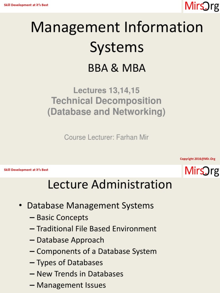 Management Information Systems: Bba & Mba | PDF | Computer Network ...
