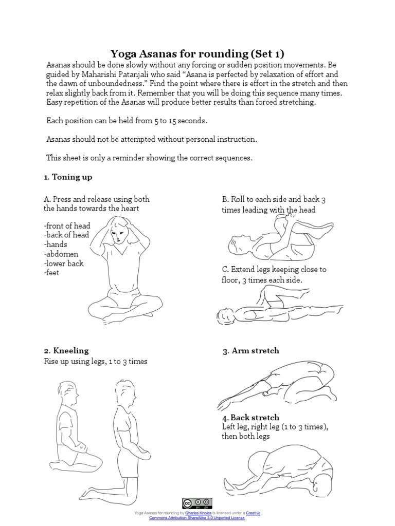Yoga Asanas For Rounding | PDF | Asana | Mind–Body Interventions