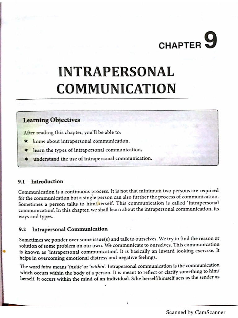 Unit 9 - Intrapersonal Communication | PDF
