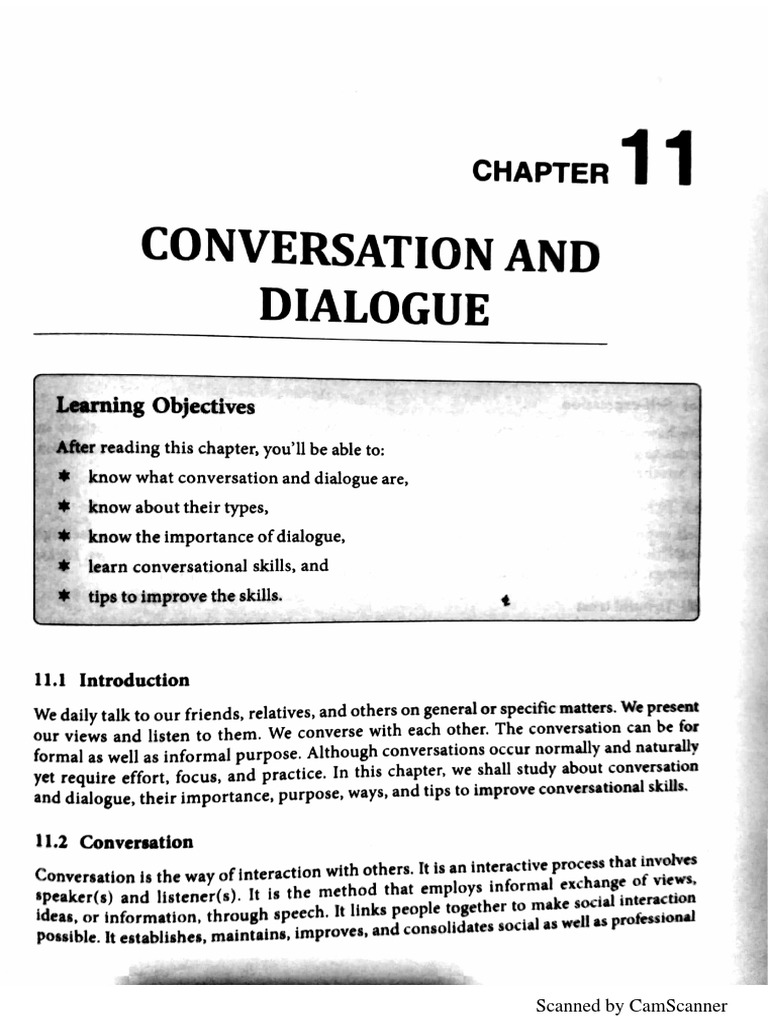 Unit 11 - Conversation and Dialogue | PDF