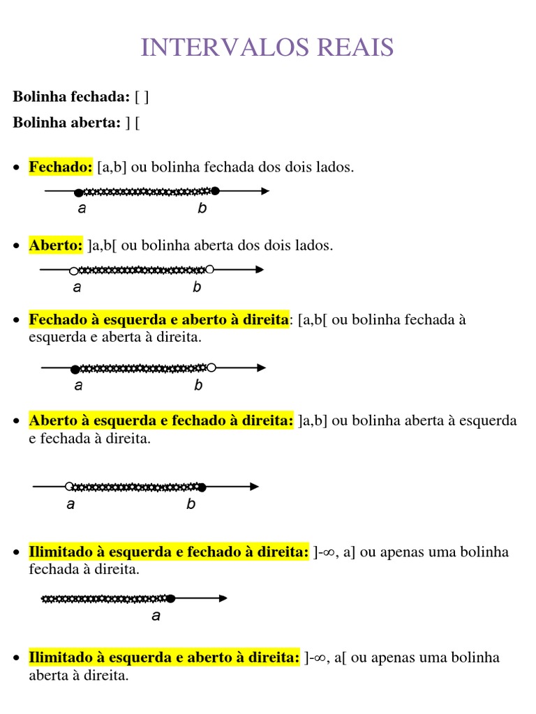 #2 Intervalos Reais | PDF | Ensino de Matemática