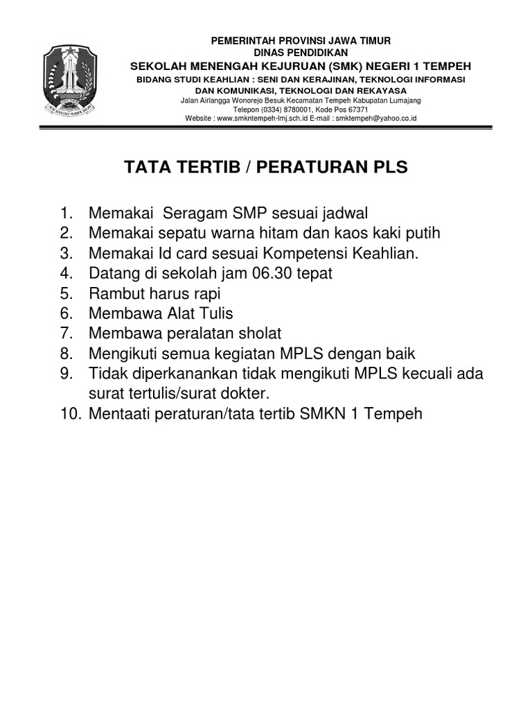Tata Tertib MPLS | PDF
