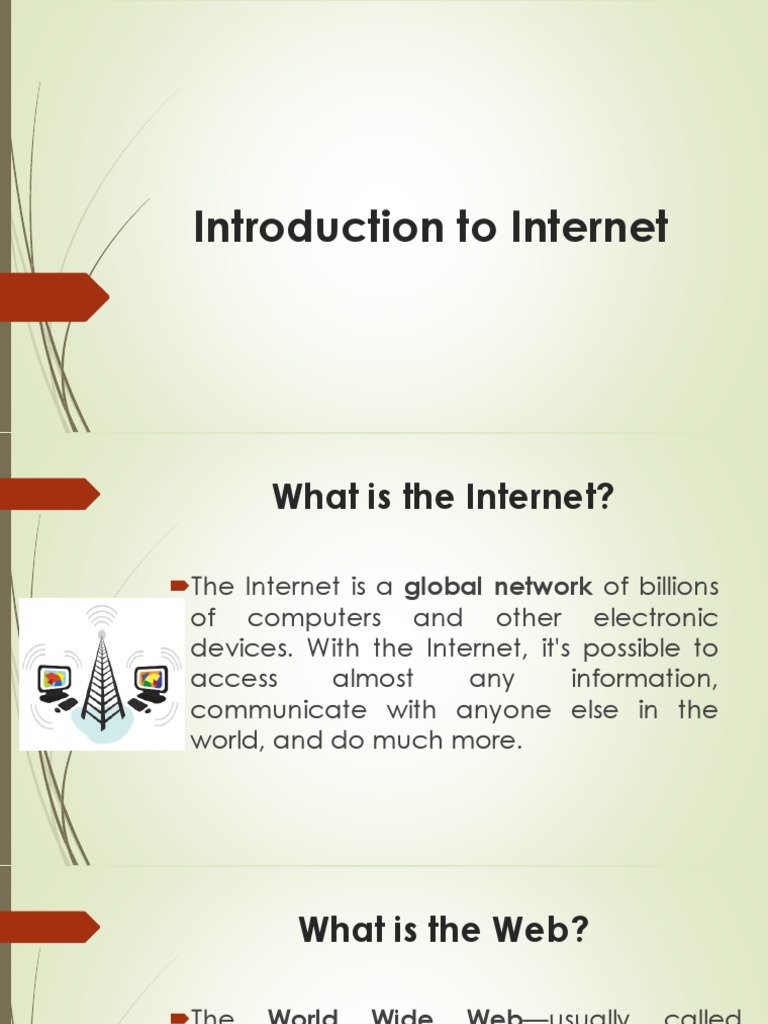 Internet Introduction | PDF | Internet Service Provider | Websites