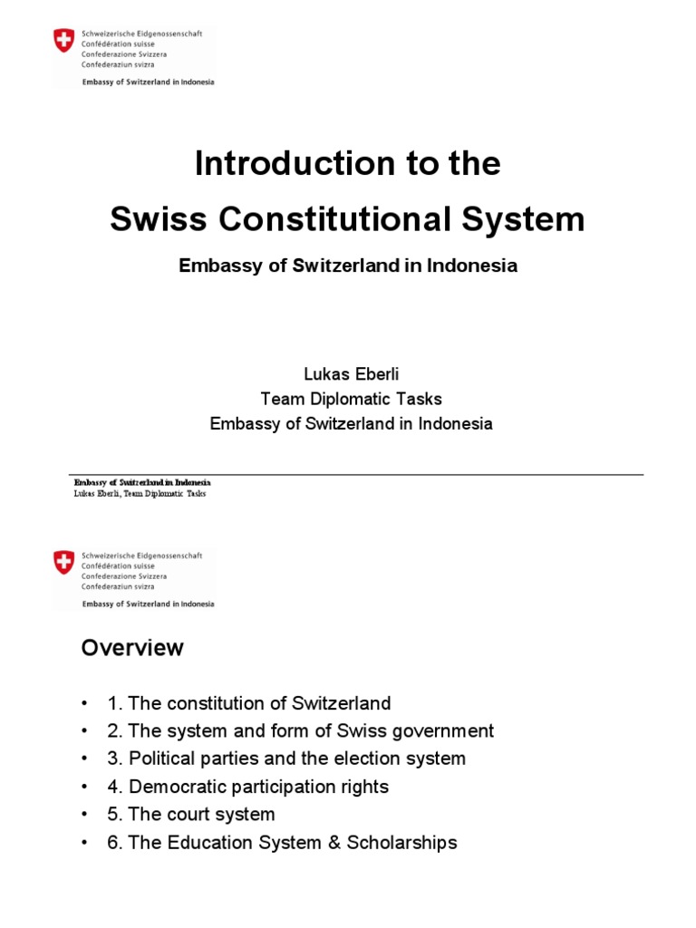 Introduction To The Swiss Constitutional System | PDF | Switzerland ...