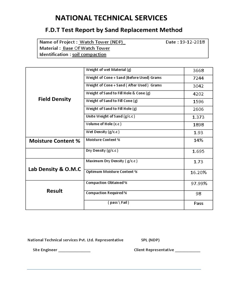 FDT Test Report: Watch Tower Project | PDF