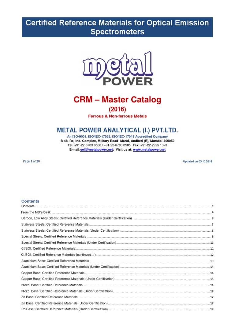 Metal Power | PDF | Metals | Chemistry