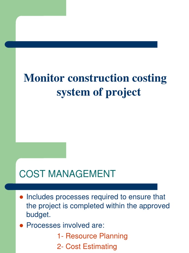 Construction Cost Management Overview | PDF | Cost Accounting | Cost