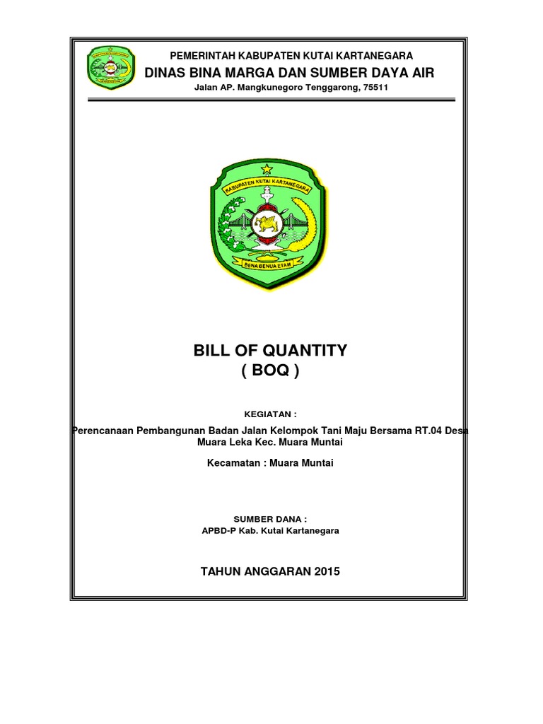 KAK Perencanaan Teknis Dan DED Jalan MT. Haryono Kecamatan Loa Kulu ...