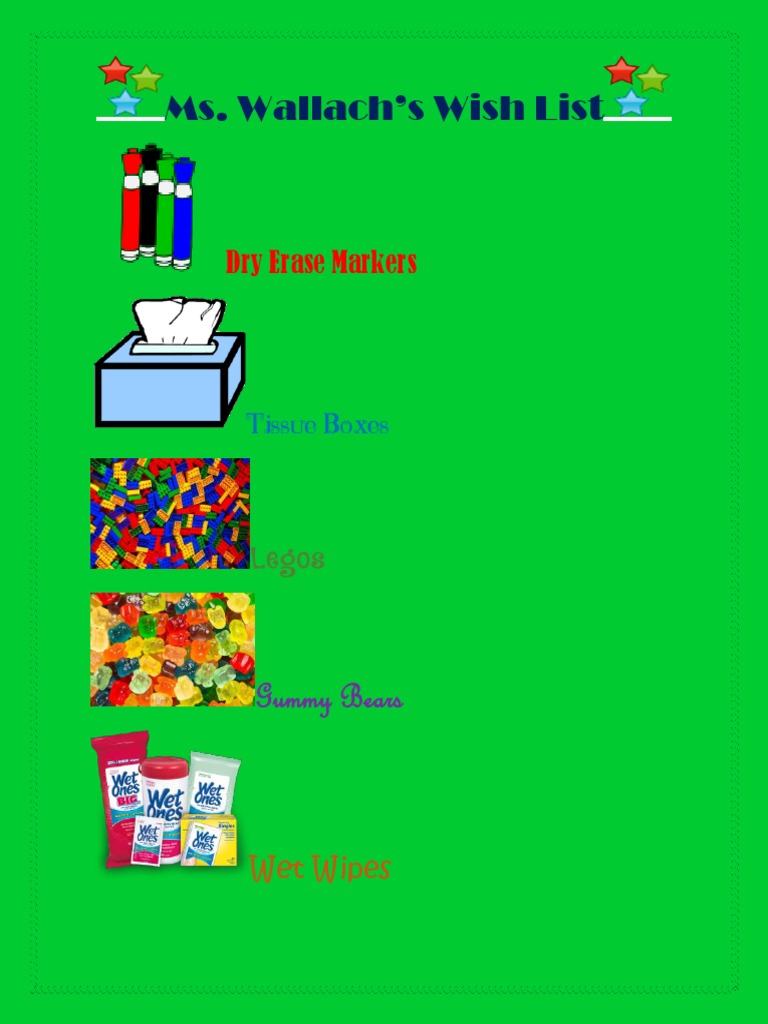 Classroom Supplies Wish List | PDF