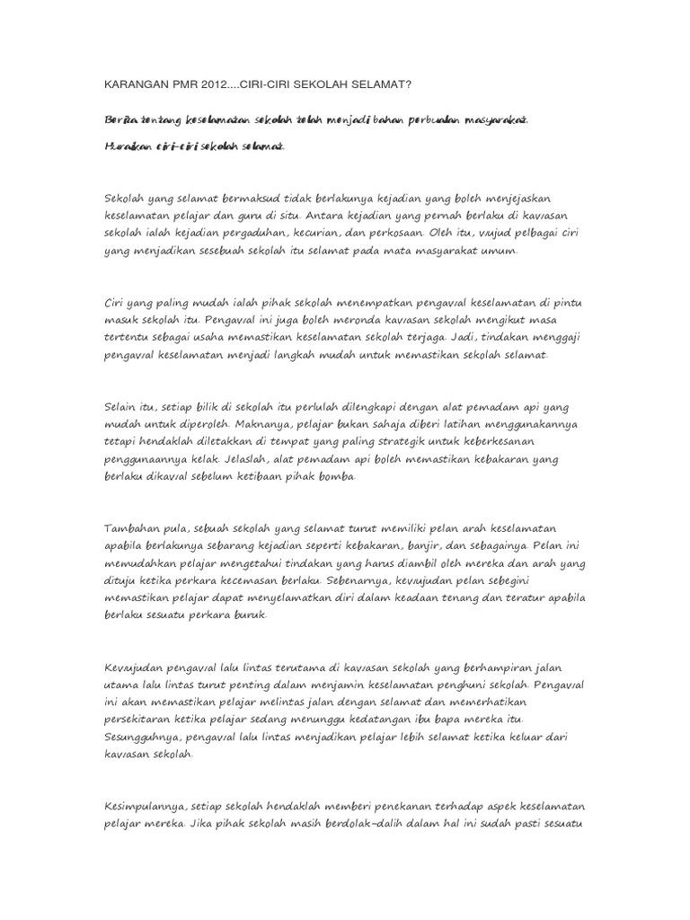 Karangan PT3 | PDF