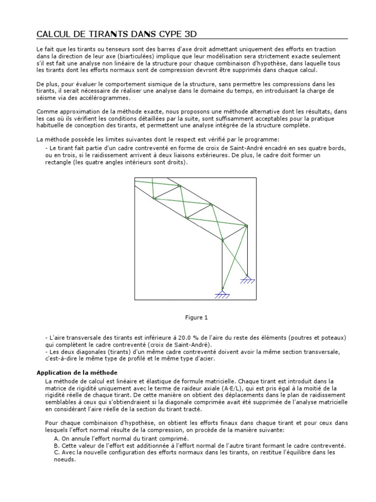 Calcul Des Tirants | PDF | Raideur (mécanique) | Matrice (Mathématiques)