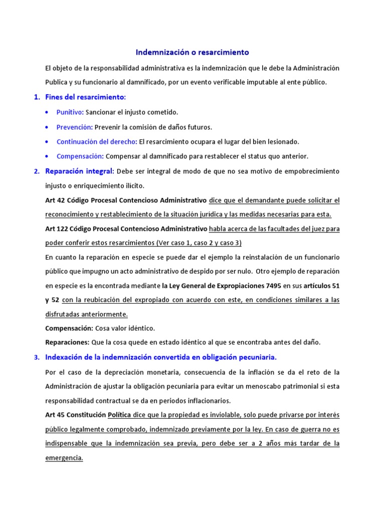 Indemnización o Resarcimiento | PDF | Estatuto de limitaciones | Gobierno
