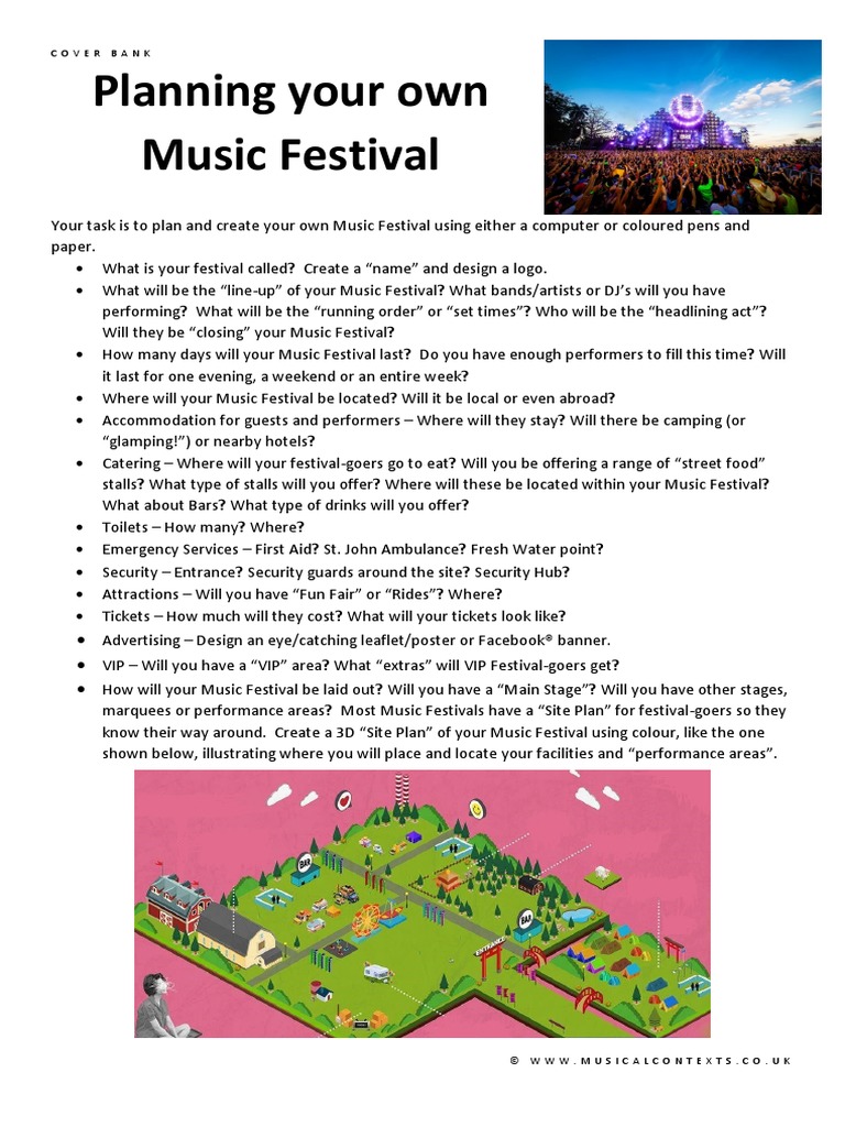 Planning Your Own Music Festival: Cover Bank | PDF | Art