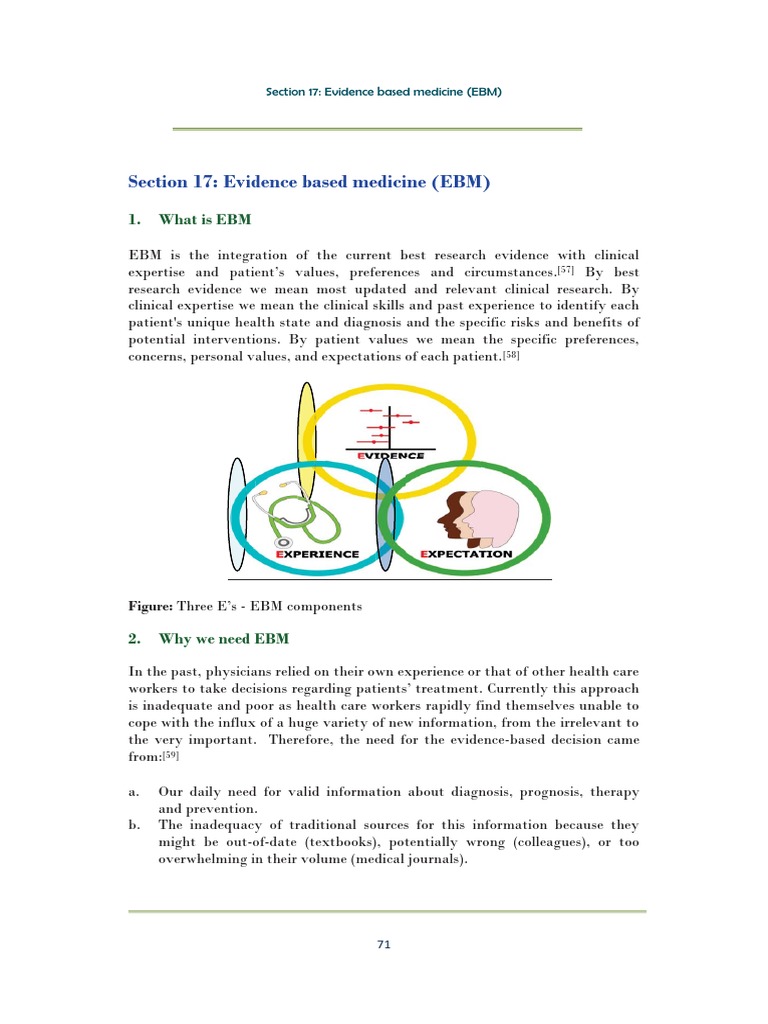 Section 17: Evidence Based Medicine (EBM) | PDF | Evidence Based ...