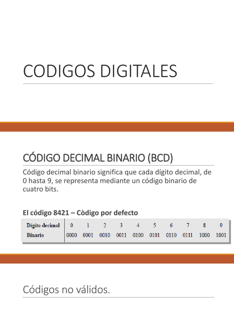 Tema 5. Codigos Digitales | PDF