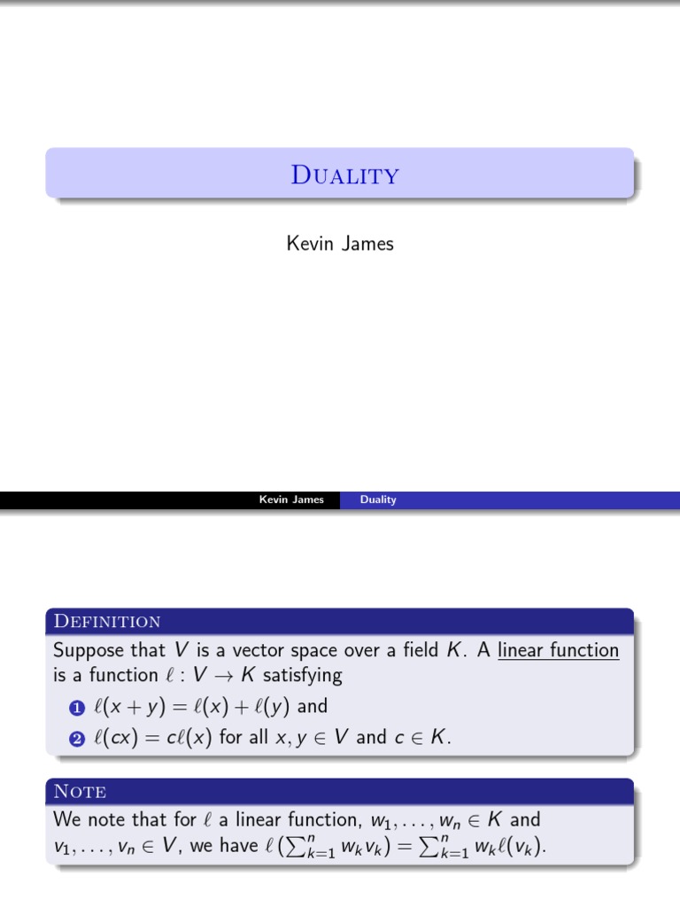 Duality: A Concise Introduction | PDF | Differential Geometry ...