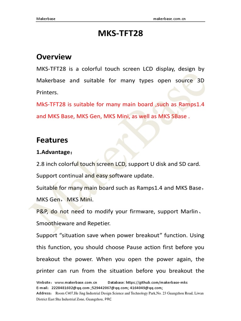 An Overview and Setup Instructions for the MKS-TFT28 Touch Screen LCD ...