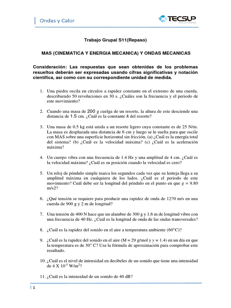 TECSUP - Examen | PDF | Sonido | Olas