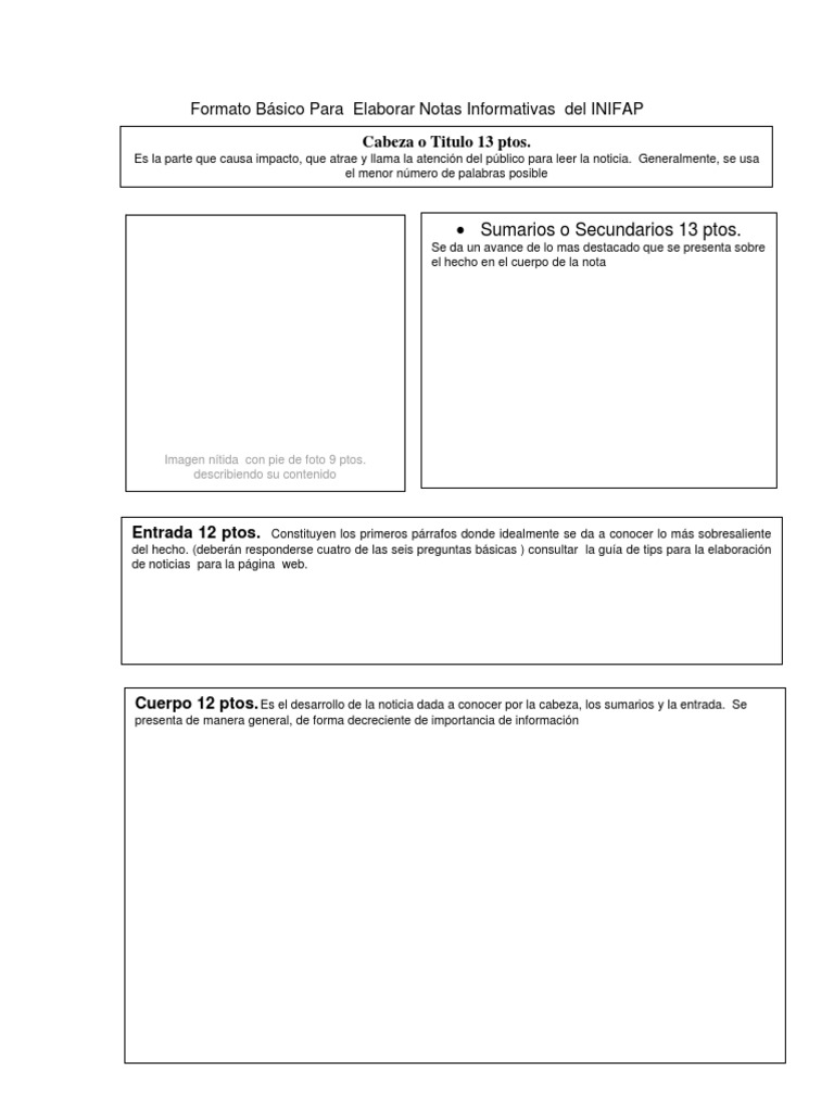 Formato Notas Informativas | PDF
