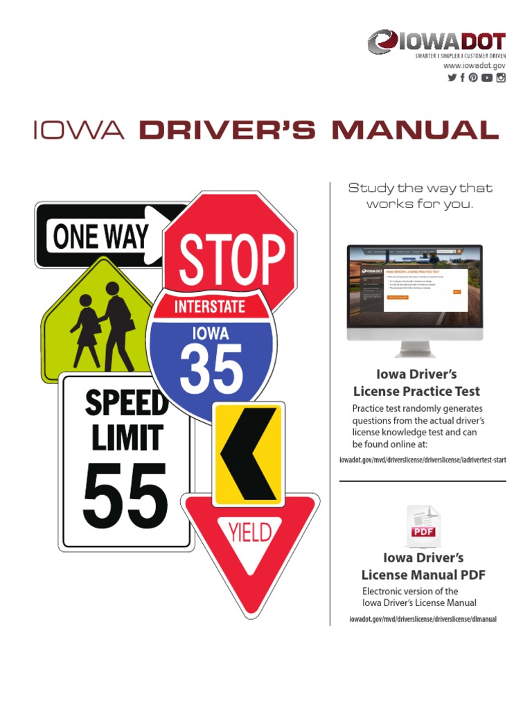 Iowa Driver'S Manual: Study The Way That Works For You | Download Free ...