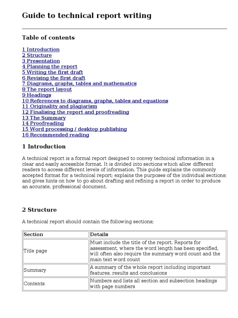 Guide For Technical Report Writing | PDF | Proofreading | Page Layout Guide For Technical Report Writing | PDF | Proofreading | Page Layout
