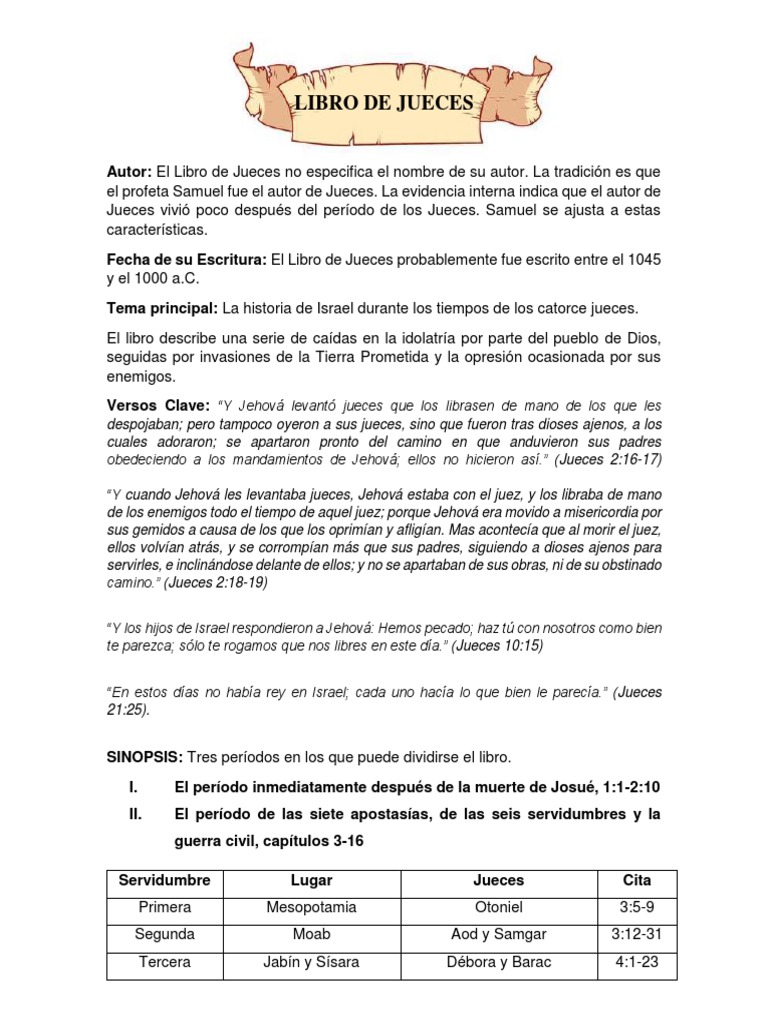 Libro de Jueces | PDF | Libro de jueces | Contenido bíblico