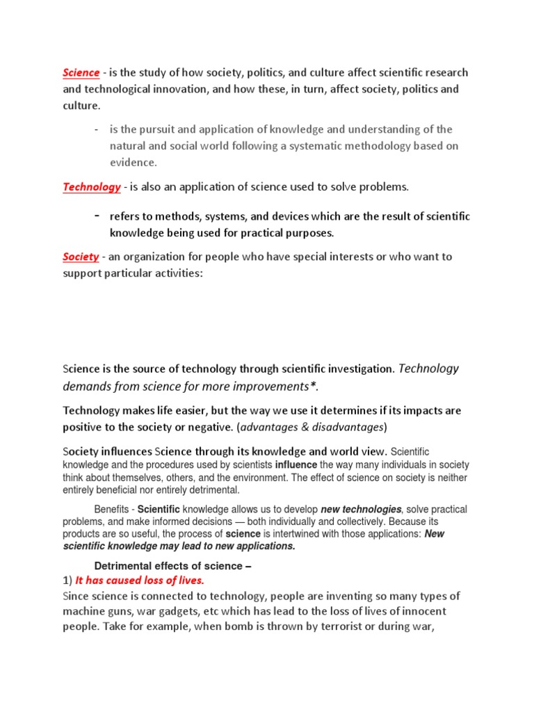STS Concept Map Idea | PDF | Science | Knowledge