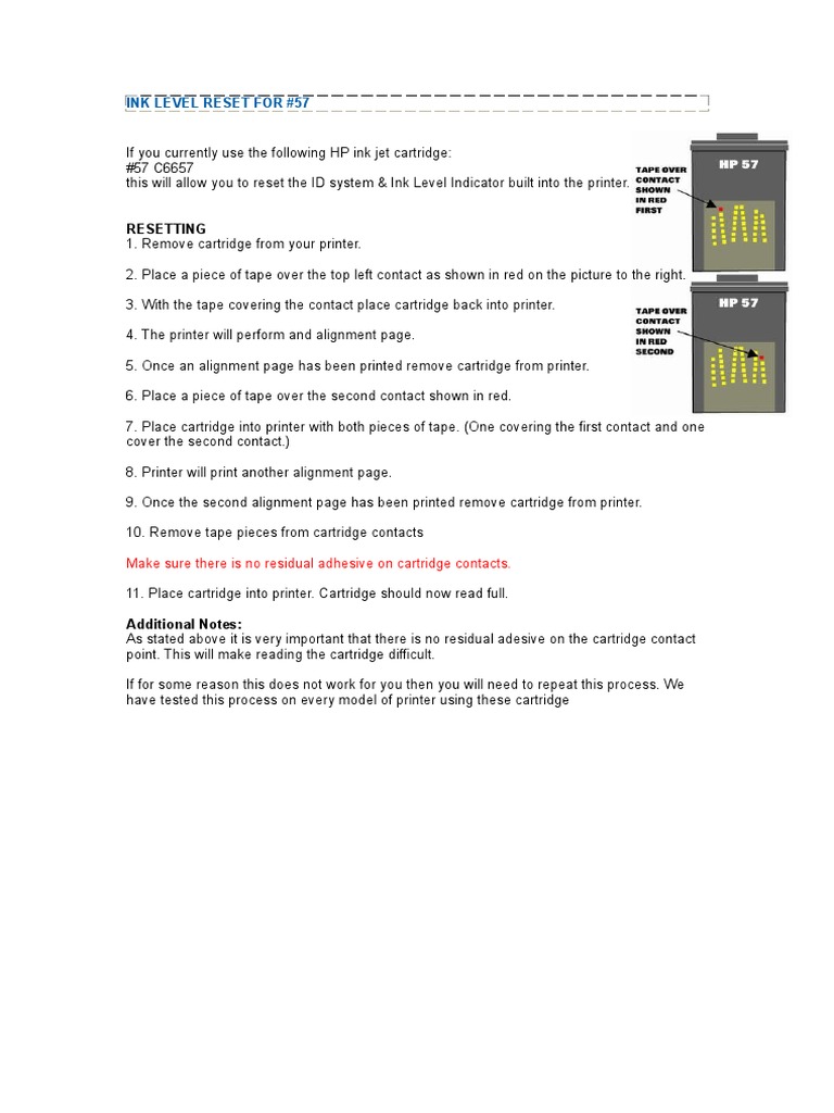 HP Ink Cartridge Reset Guide | PDF | Printer (Computing) | Office Equipment