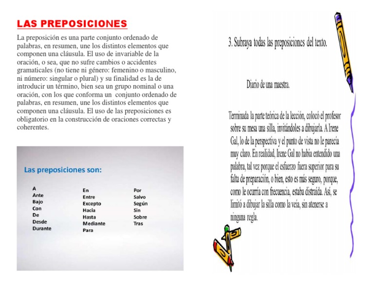 Las Preposiciones | PDF