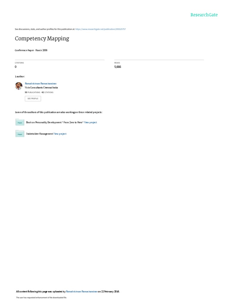 Competency Mapping: March 2006 | PDF | Competence (Human Resources ...