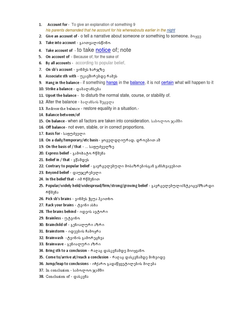 Destination C1 C2 Unit 2 Collocations | PDF