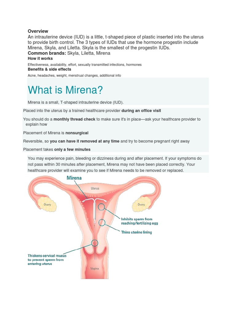What Is Mirena?: How It Works Benefits & Side Effects | PDF