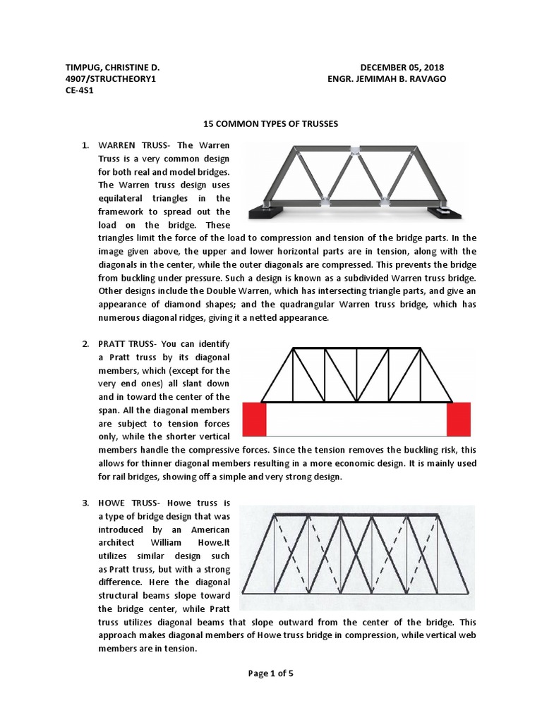 Truss | PDF | Truss | Architectural Elements