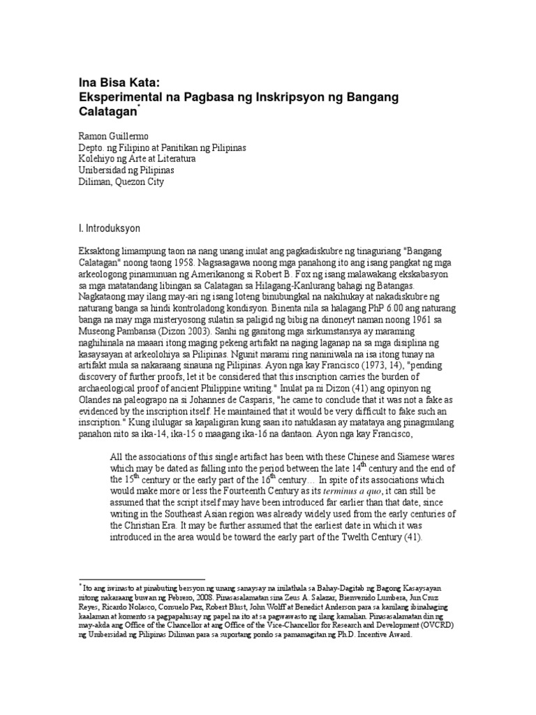 Calatagan Banga | PDF