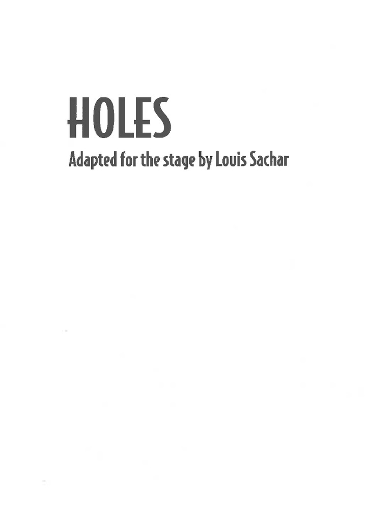 Holes Play | PDF