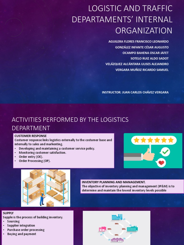 Logistic and Traffic Departaments Internal Organization | Download Free ...