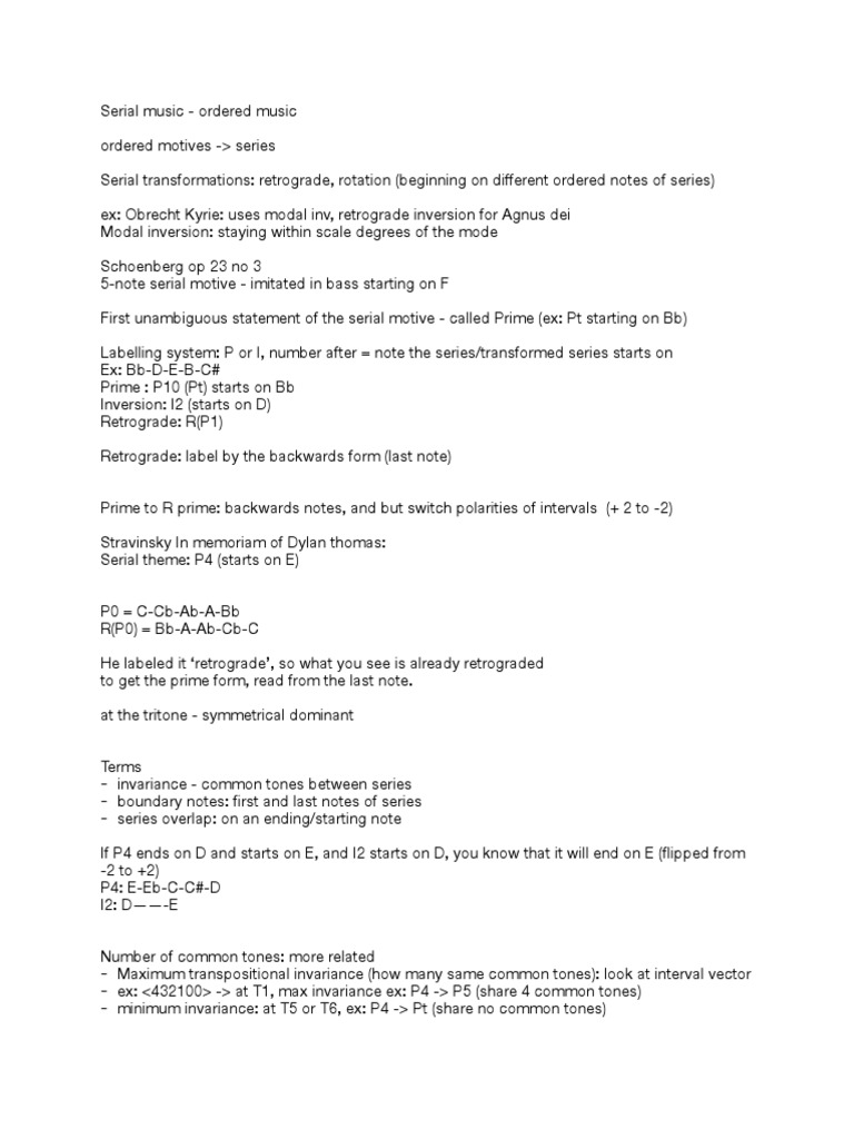 Serial music - ordered music | PDF | Classical Music | Musicology