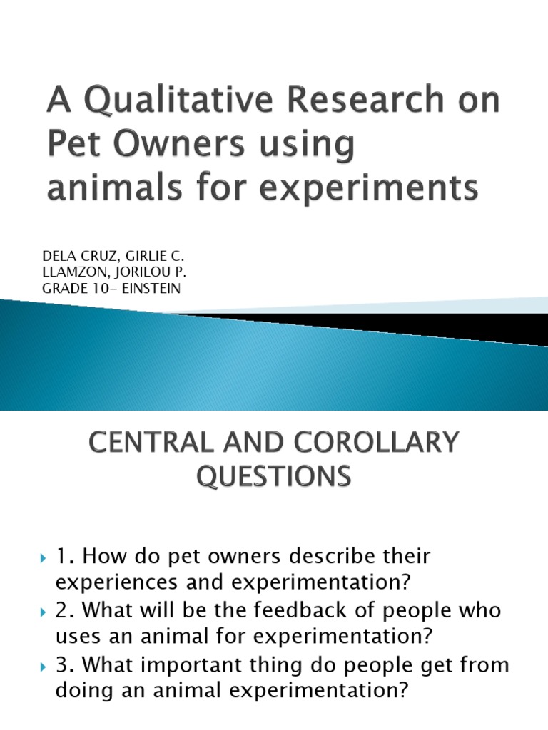 A Qualitative Research On Pet Owners Using Animals | PDF | Animal ...