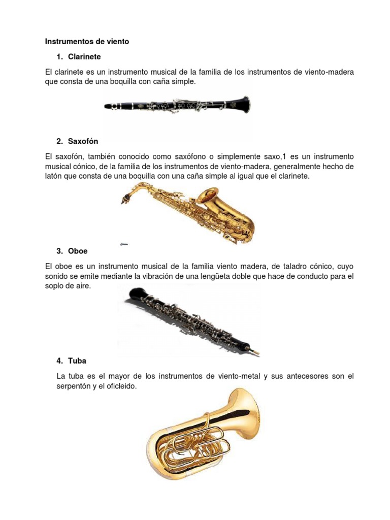 Instrumentos de Viento | PDF | Instrumentos de viento de madera ...