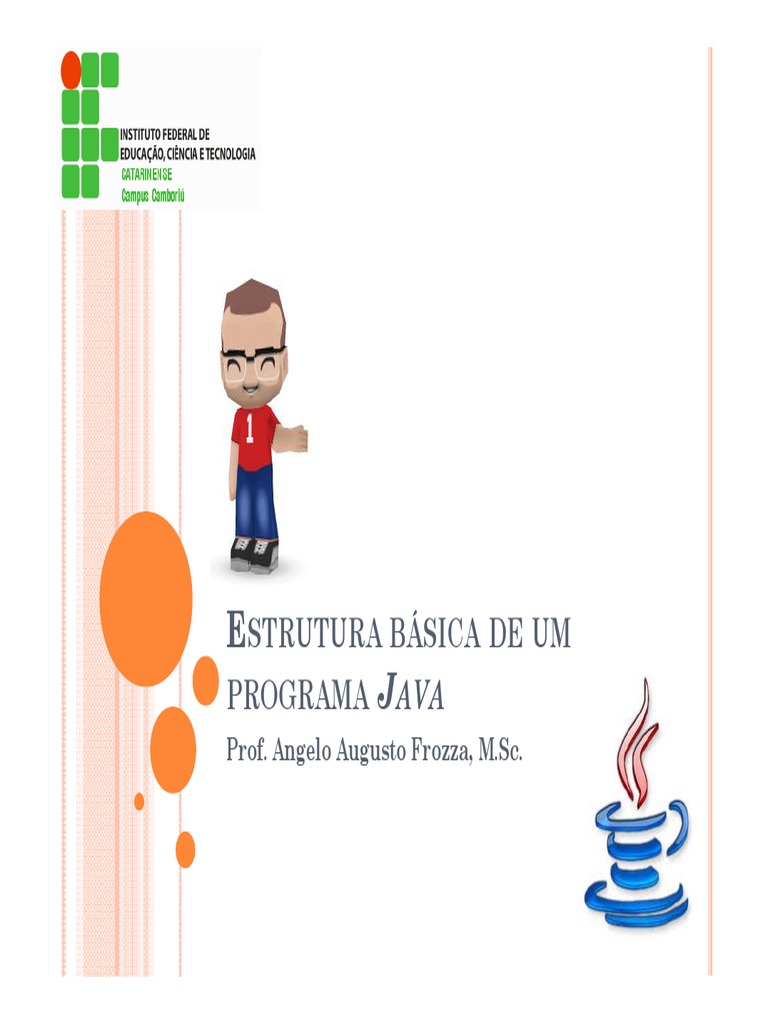 Estrutura Basica de Um Programa Java | PDF | Java (linguagem de ...