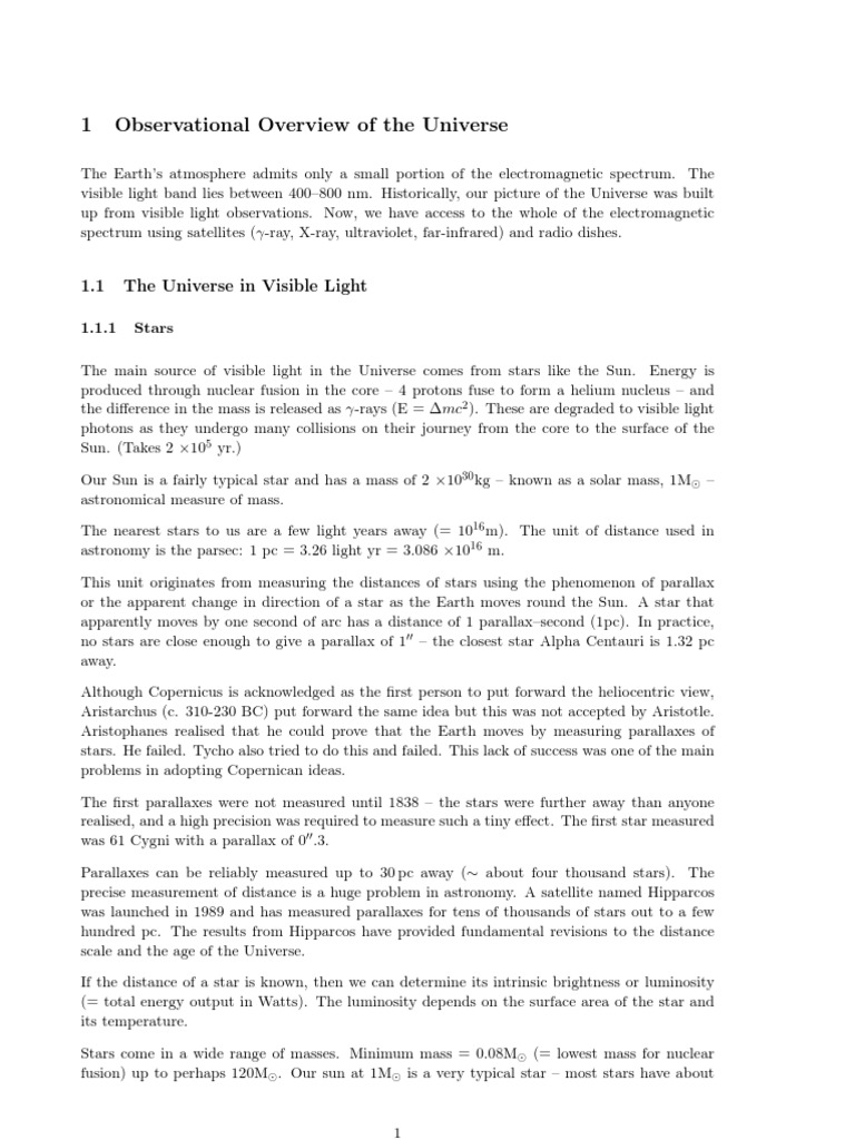 Obs Overview | Download Free PDF | Stars | Milky Way