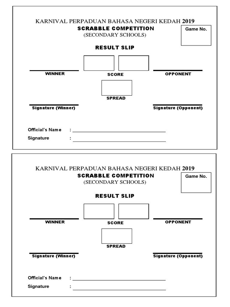 Karnival Perpaduan Bahasa Negeri Kedah 2019: Scrabble Competition ...