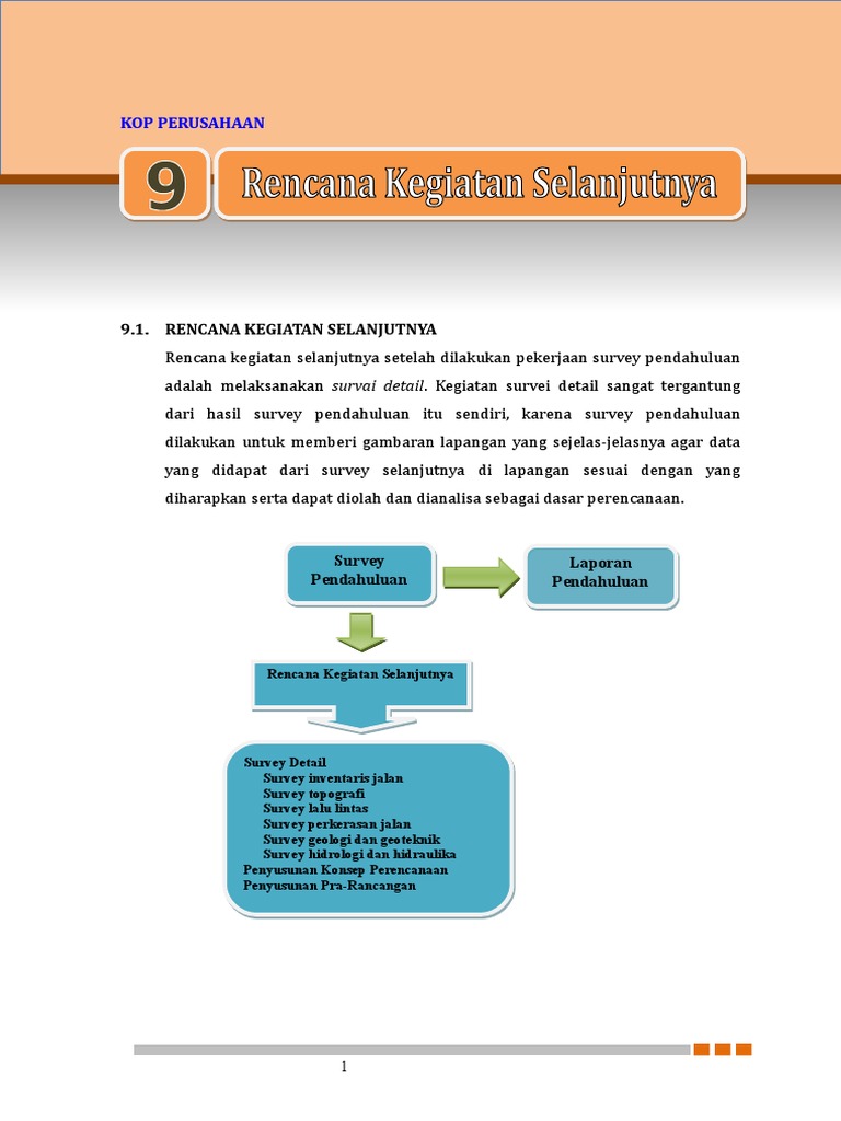 09 Bab 9 Rencana Kegiatan Selanjutnya+ | PDF